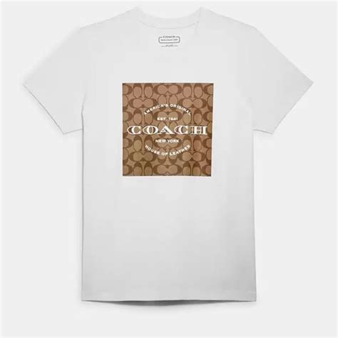 Brand New Plain White T Shirt Coach Logo Plain White T Shirt Coach