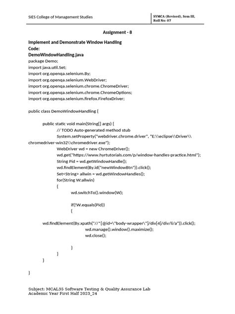 Assignment 8 Stqa 007 Pdf