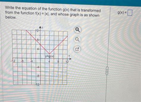 Solved Write The Equation Of The Function G X That Is