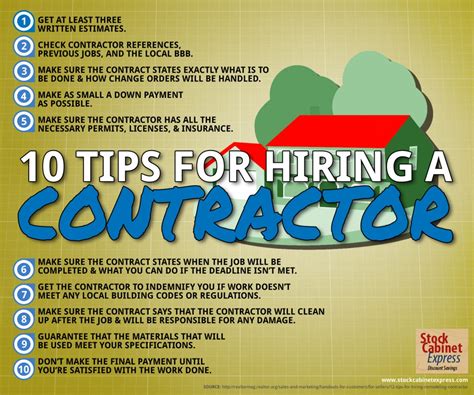 Infographic 10 Tips For Hiring A Contractor