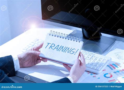 Hand Writing Sign Training Business Idea An Activity Occurred When