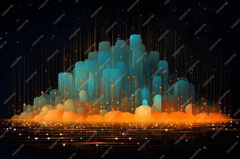 Premium Ai Image Data Visualization Network Background Technology