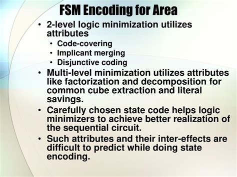Ppt Modern Fsm State Assignment Optimization For Vlsi Efficiency Powerpoint Presentation Id