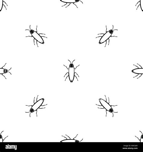 Cockroach Pattern Seamless Black Stock Vector Image And Art Alamy