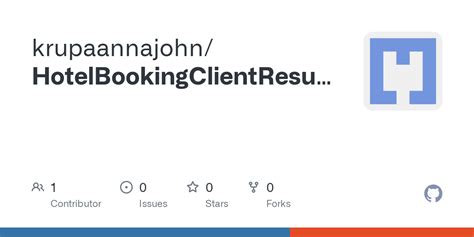 Github Krupaannajohnhotelbookingclientresults