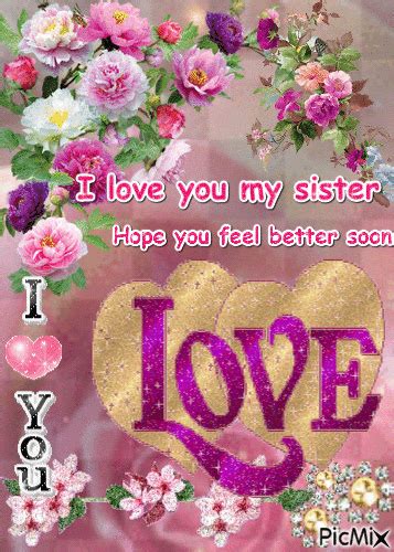 180 I Love You Sister Wishes Messages Quotes With Glitter S