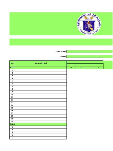 E Class Record Intermediate Pdf