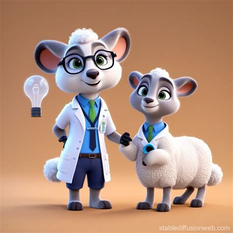 Sheep Scientist In Zootopia Stable Diffusion Online