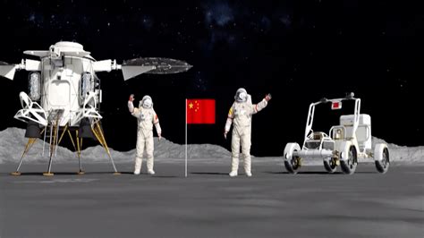 China Reveals Names Of Moon Landing Spacesuit Manned Lunar Rover Cgtn
