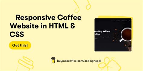 ☕responsive Coffee Website In Html And Css Buymeacoffee