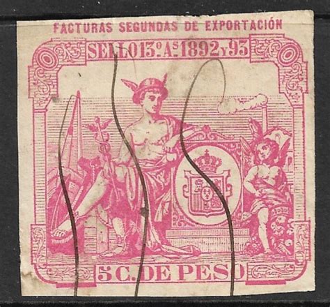 Cuba 1892 93 5c Error Port And Customs 2nd Export Bill Of Lading