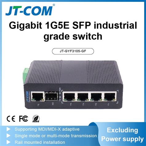 JT COM Ruggedized Port Mbps Network Switch Rj Port Sfp Port Gigabit Ethernet Switch