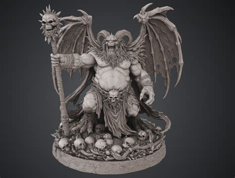🤴 Orcus Demon Prince Of Undeath High Detail 3d Resin Miniature For