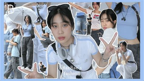 Eng日本語 윗배 4만원~7만원대 귀여운 👚여름 반팔티와이드팬츠👖 일주일 코디 데일리 룩북 여자 옷 추천 Ootd Vlog What I Wear In A