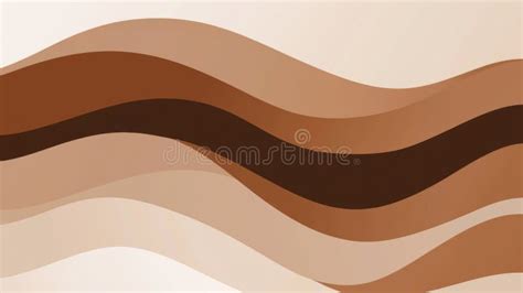 Smooth Brown Curvy Lines Flowing Horizontally Create A Visually Captivating Abstract Pattern