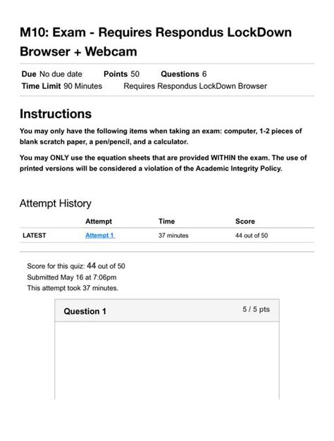 Math 110 Module 10 Exam Math 110 Introduction To Statistics Portage Learning