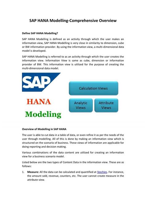Sap Hana Modelling Examples At Valeria Sturm Blog