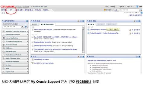 My Oracle Support Manual Dba의 정석