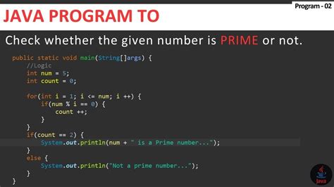 Java Program To Check Whether A Number Is Prime Or Not Core Java
