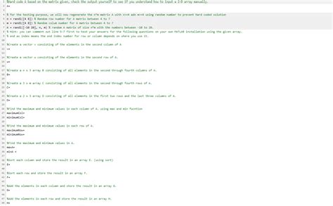 Solved Write A Matlab Program That Will Type The Following