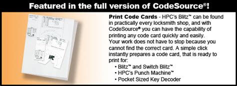 Codesource® Hpc And Esp By Hudson Lock Llc