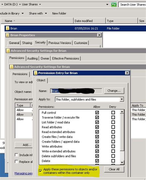 Windows Server File Share Permissions Not Propagating Davidringie