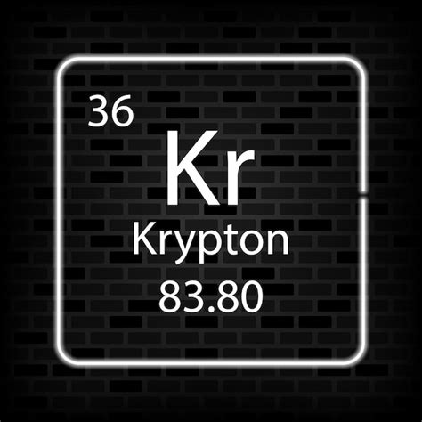 Premium Vector Krypton Neon Symbol Chemical Element Of The Periodic