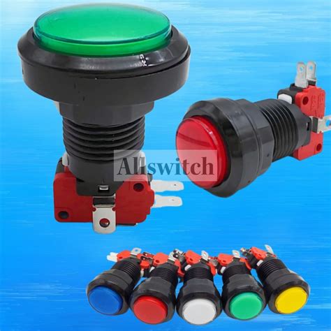 1 Piece Pass Button With 3pin Micro Switch 24mm Game Machine