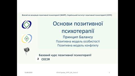 Базовий курс Рівні конфліктів в позитивній психотерапії ППТ youtube