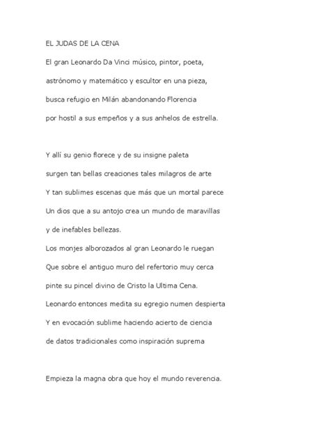 El Judas De La Cena Pdf Leonardo Da Vinci Cristo Título