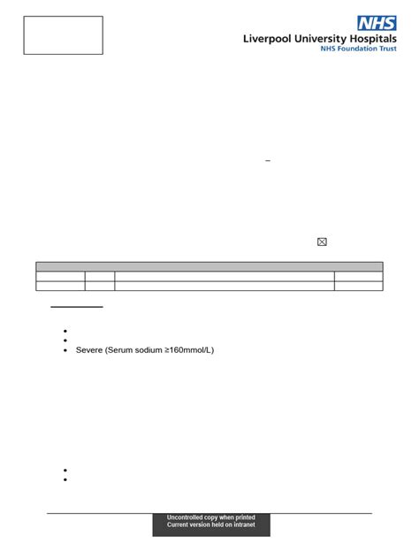 Management Of Hypernatraemia Pdf Intravenous Therapy Medical