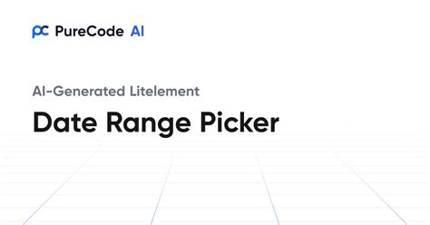 Use Ai To Build Litelement Date Range Picker