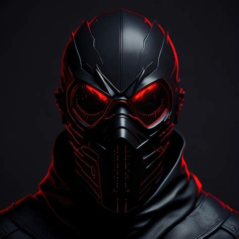 Premium Ai Image Black Background Red Light Hacker Generative Ai