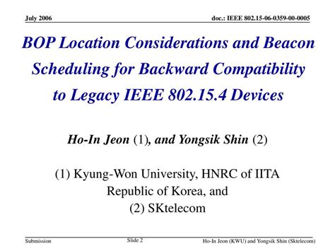 july 2006 project ieee p working group for wireless personal area