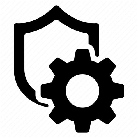 Gear Protect Protection Secure Security Settings Shield Icon