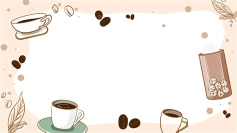 Coffee Border Watercolor Mood Watercolor Coffee Frame Png
