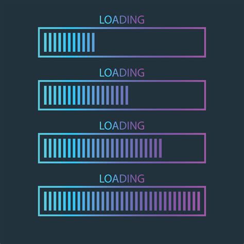 Loading Bar Icon In Flat Style Progress Indicator Vector Illustration On Isolated Background