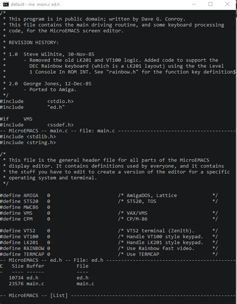 github eddavis2 microemacs microemacs aka uemacs v2 0 text editor