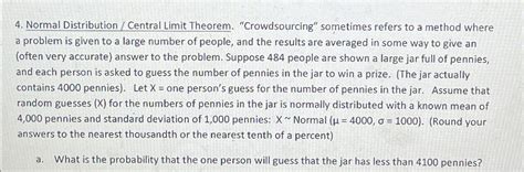 Solved Normal Distribution ﻿central Limit Theorem