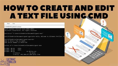 How To Create And Edit A Text File Using Command Prompt Youtube