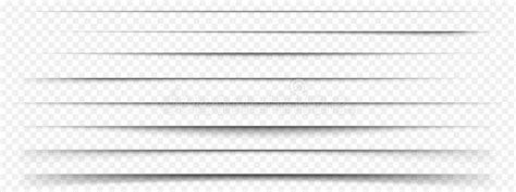 Set Of Paper Shadow Effects Horizontal Divider Shade Lines Isolated On