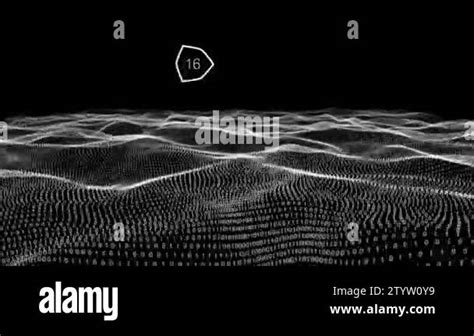 Digital Art Of A Black And White Loading Animation And Binary Codes In