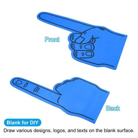 Patikil Giant Foam Finger 18 Inch 6 Pack Number 1 Diy Blank Foam Hand