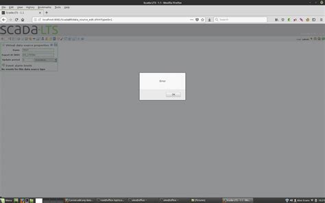 Cannot Add Any Data Source Error Popup Issue 476 SCADA LTS Scada LTS GitHub