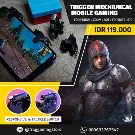 Jual Mobile Trigger Mechanical For PUBG CODM FF Mobile Gamers Jakarta Utara FRAG