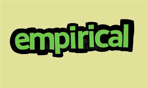 empirical writing vector design on yellow background stock illustration