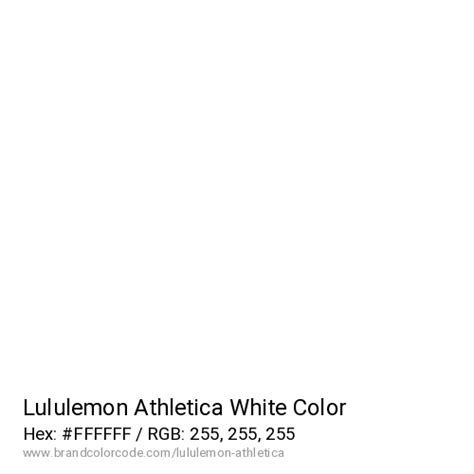 Lululemon Athletica Brand Color Codes