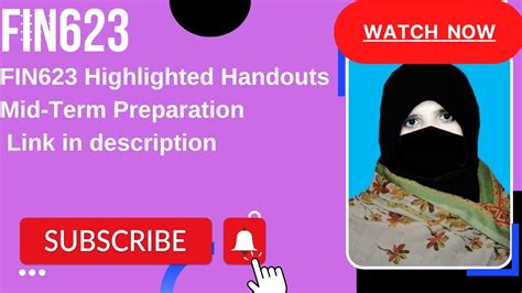 Fin623 Highlighted Handouts Mid Term Preparation Youtube