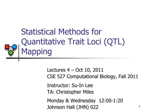 ppt statistical methods for quantitative trait loci qtl mapping