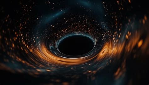 Premium Ai Image Futuristic Spaceship Orbits Multi Colored Galaxy In